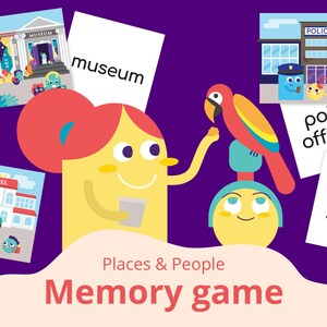 Three-piece Matching Memory Game Life in the City Digital Download Age ...