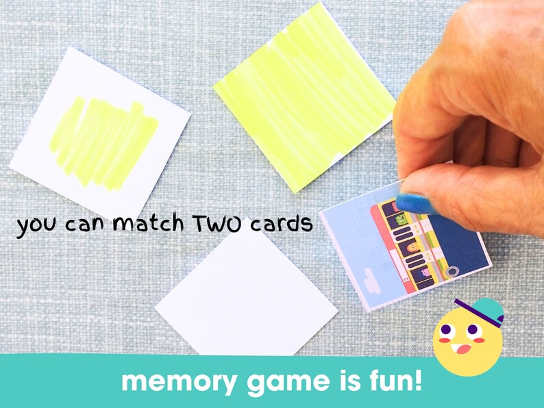 Three-piece Matching Memory Game Life in the City Digital Download Age ...