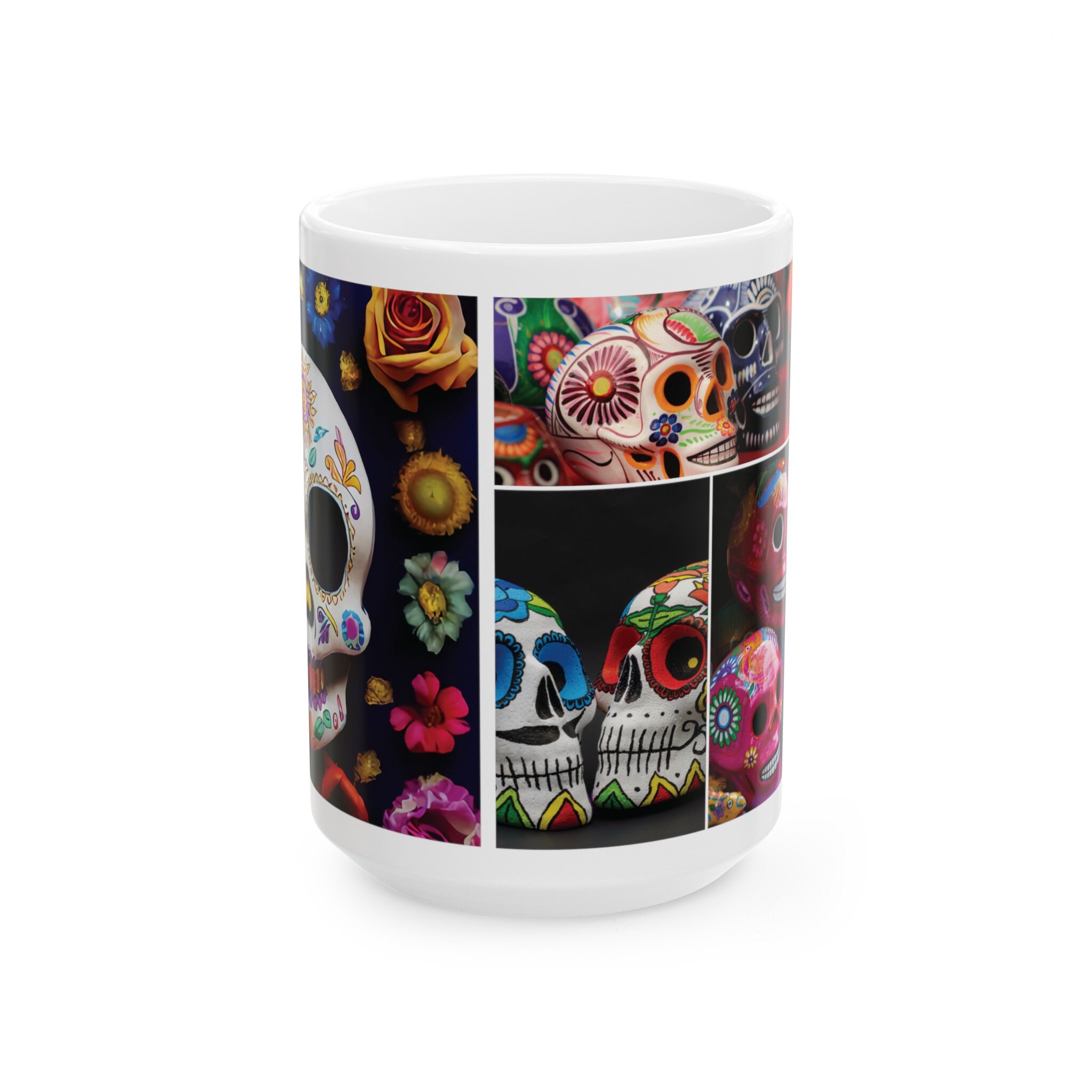 Spooky Skulls Mug: 11oz Halloween Coffee Cup, Unique Gift for Her, Home ...