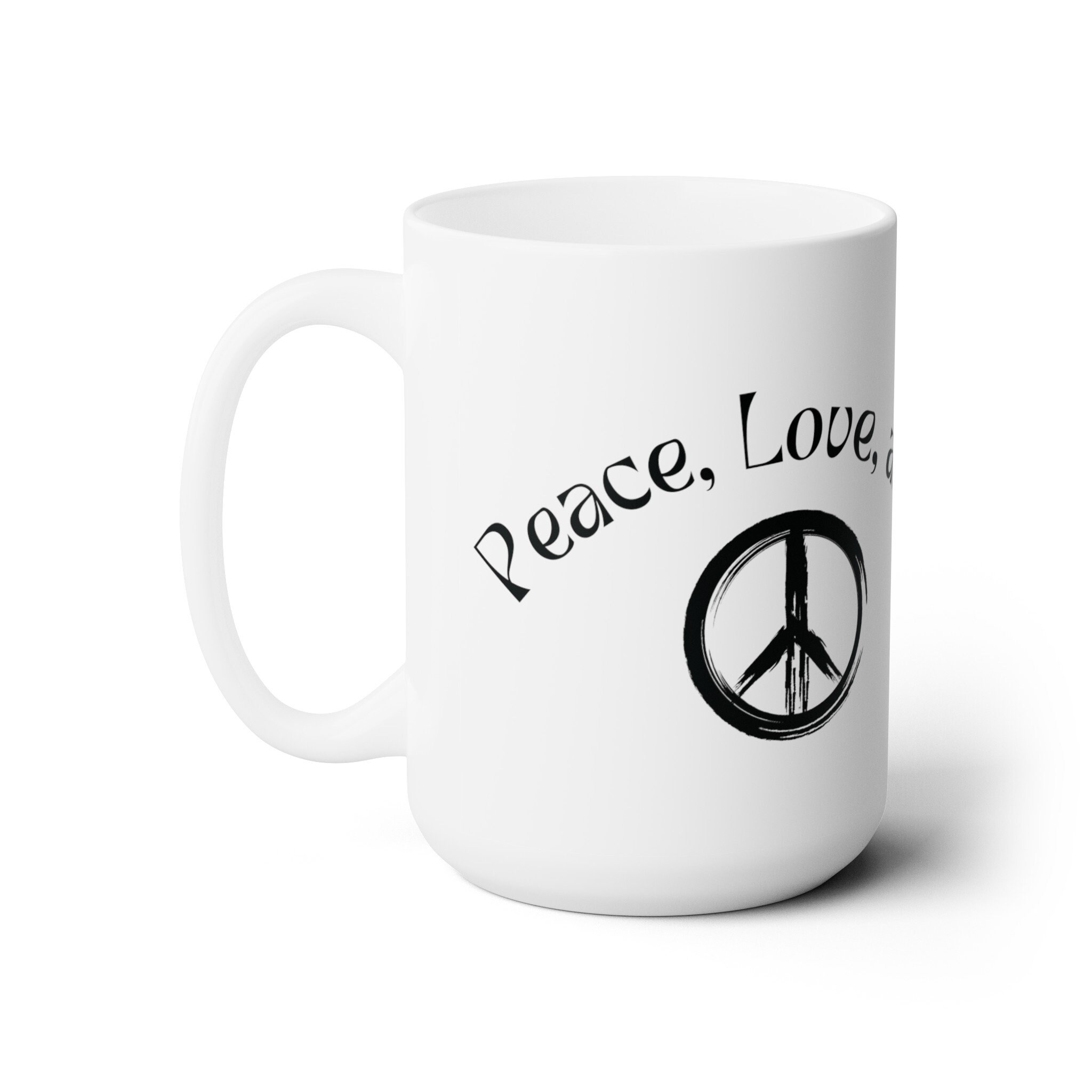 Southpaw Pride Left Handed Coffee Mug Peace, Love, and Lefty Cup ...
