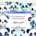 Cute Baby Blue Panda Clipart Baby Shower Gender Reveal Boy - Etsy