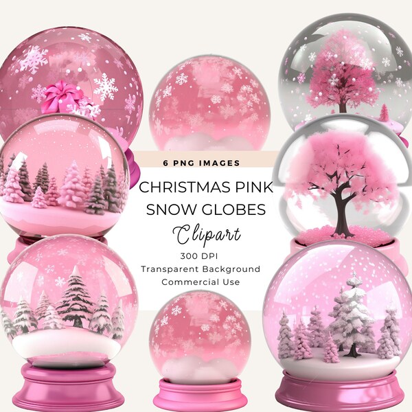 Snow Globes Clipart - Etsy