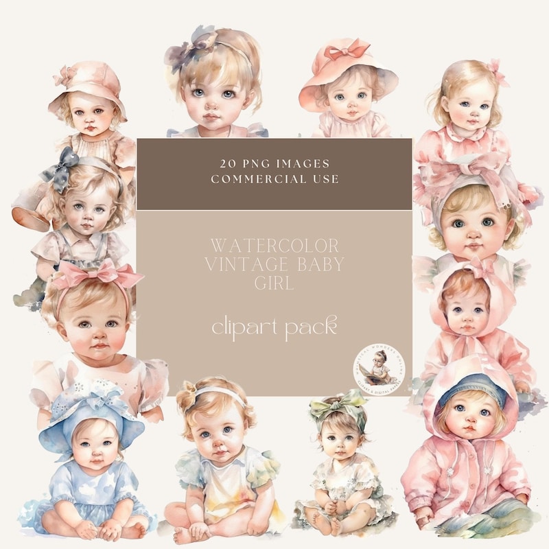 Baby Girl Clip Art - Etsy