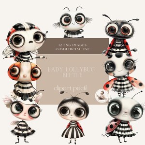 Whimsy Garden Beetle, Garden Clipart, Cute Bug Clipart, Whimsical ...