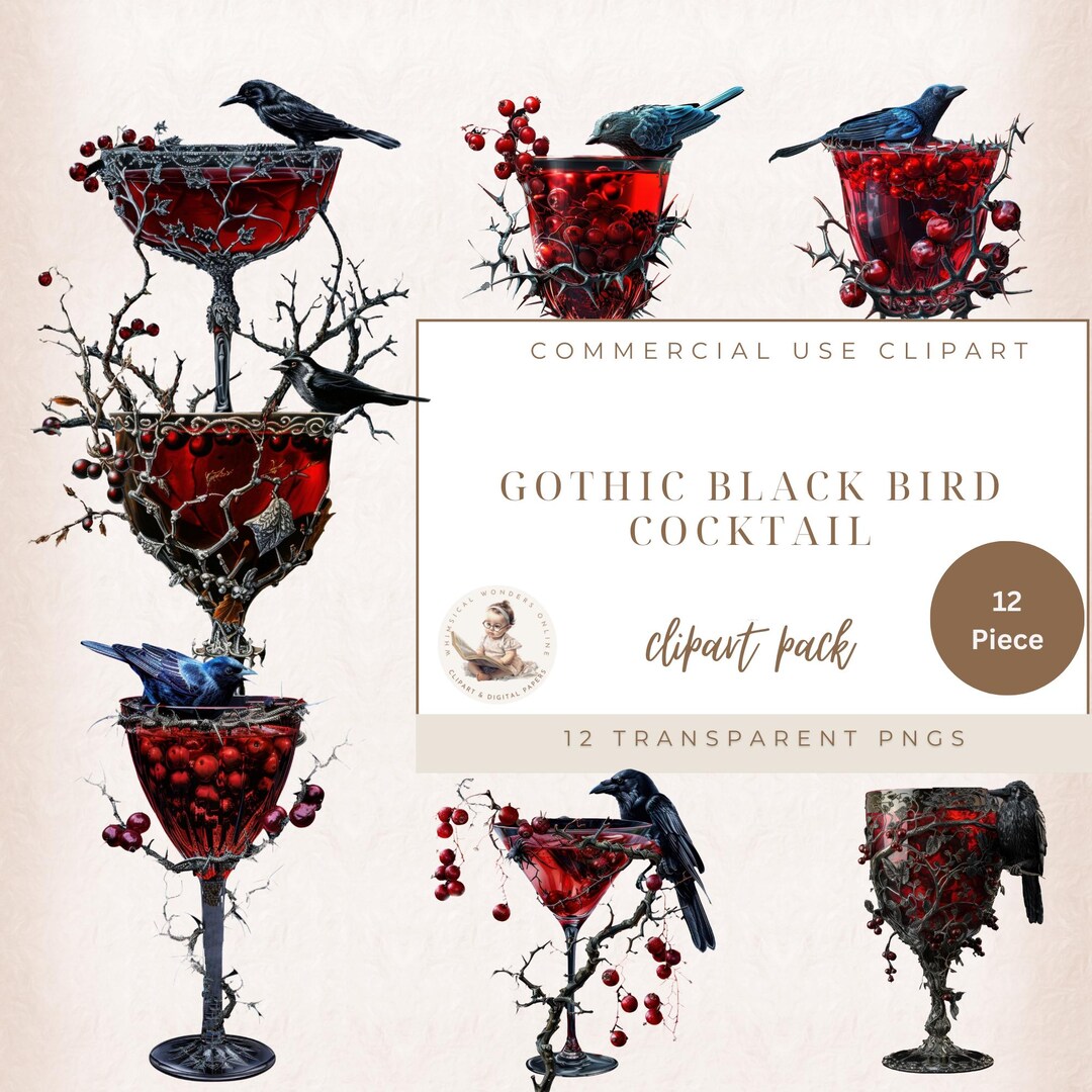Halloween Cocktail Clipart, Alcohol Drinks Menu, Gothic Cocktail ...