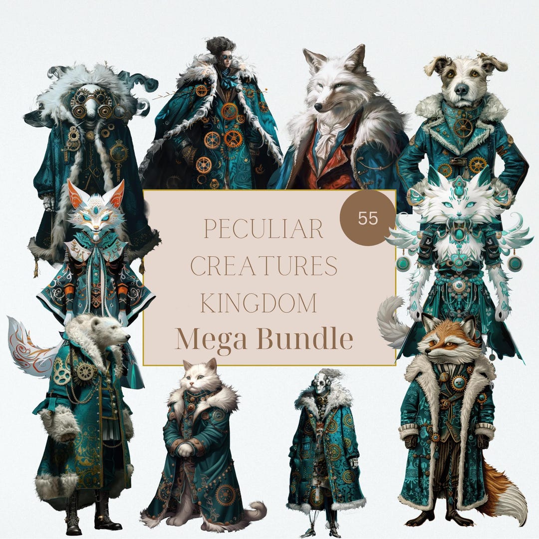 Peculiar Creatures Clipart, Clock Kingdom, Whimsical Fantasy-inspired ...