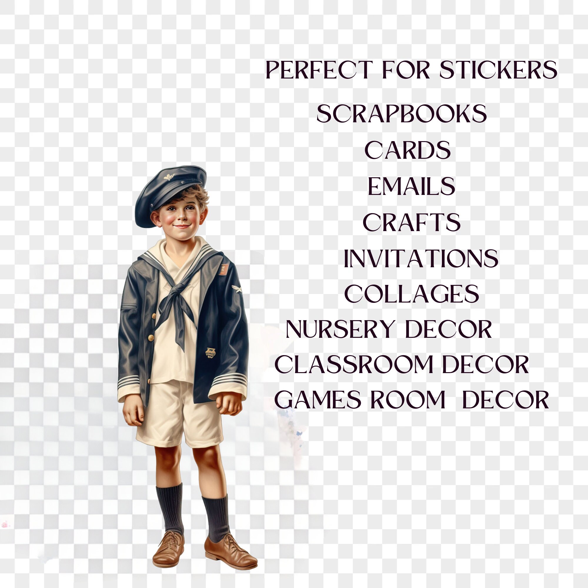 Cute Sailor Boys Clipart Nautical Clipart Little Sailor - Etsy