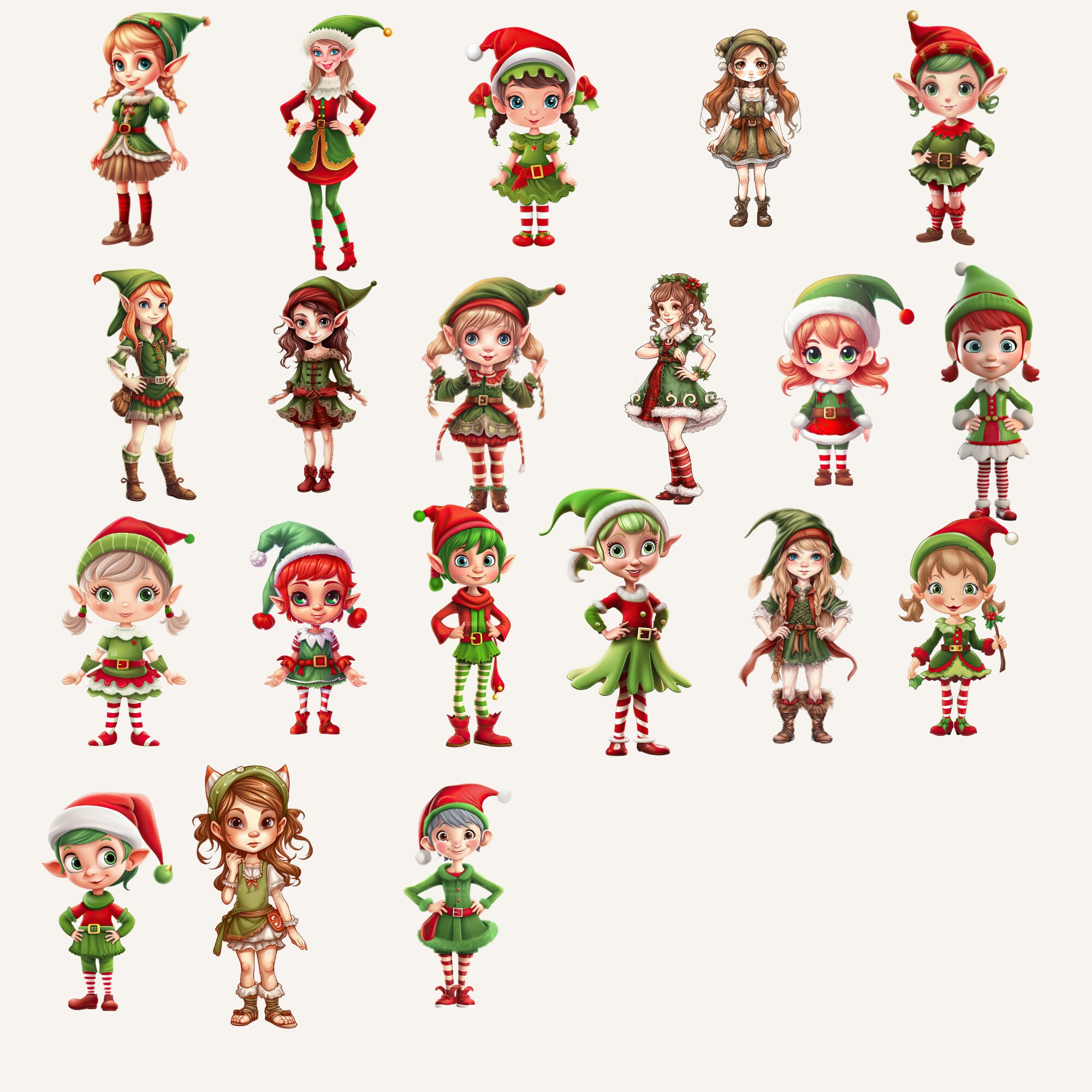 Christmas Elf Clipart, Winter Clipart, Winter Holidays, Christmas ...