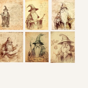 Wizard Junk Journal Digital Paper, Vintage Background, Magical Spell ...