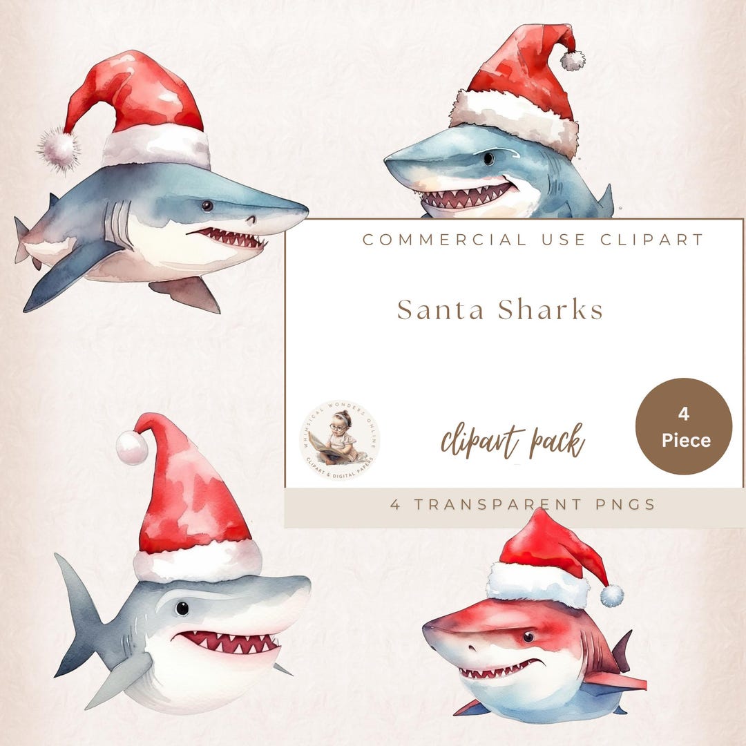 Shark Clipart, Watercolor Shark, Shark Illustration, Sharks Clip Art ...