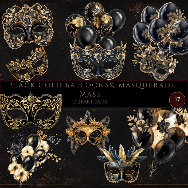 Gold/black Mask - Etsy UK
