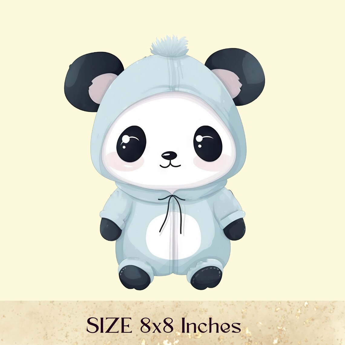 Cute Baby Blue Panda Clipart Baby Shower Gender Reveal Boy - Etsy