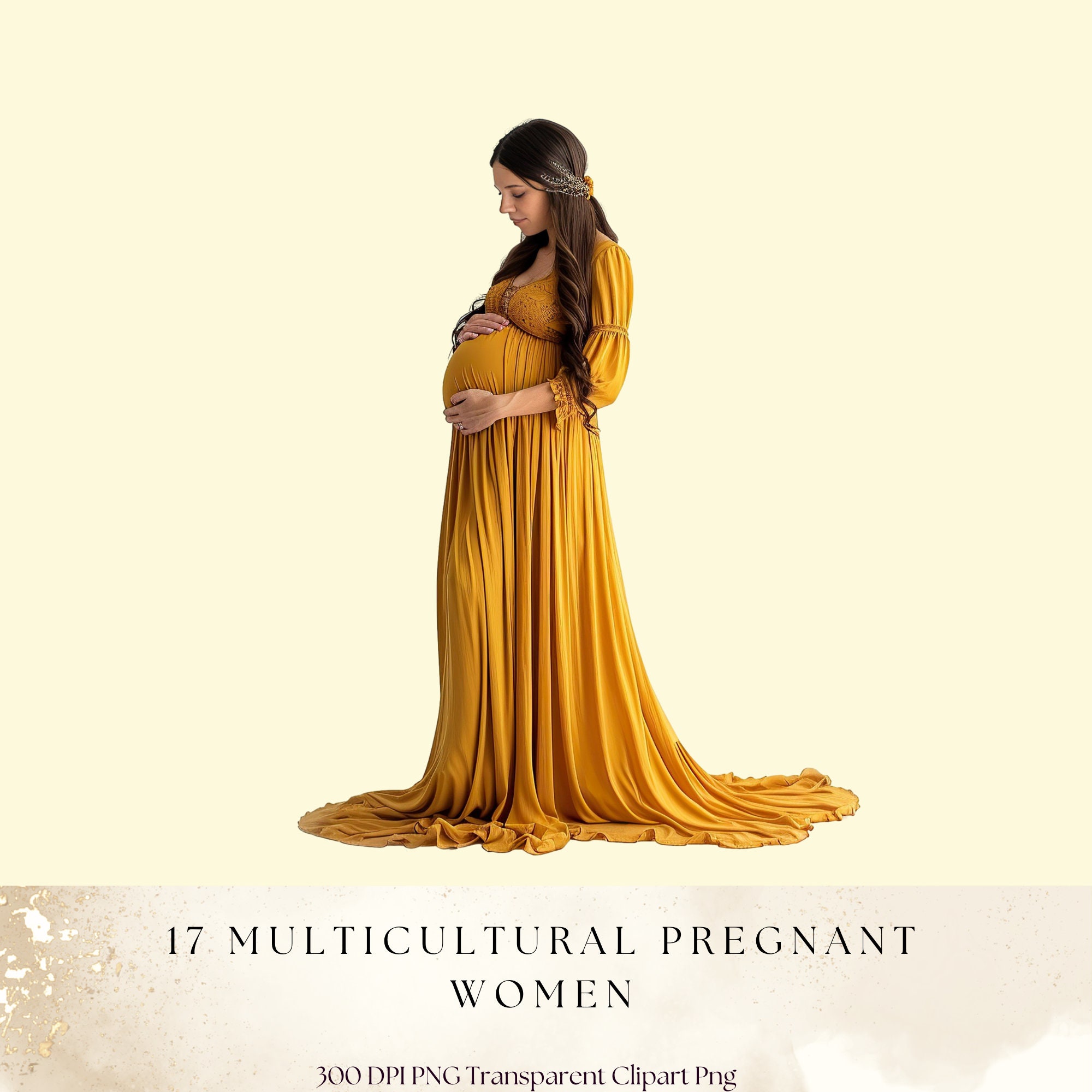 Pregnant Woman Clipart, Baby Shower Clipart Multicultural Pregnant ...