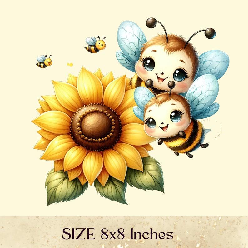 Bee Watercolor Clipart, Cute Bees Hugging, Bees Kissing, Valentine ...
