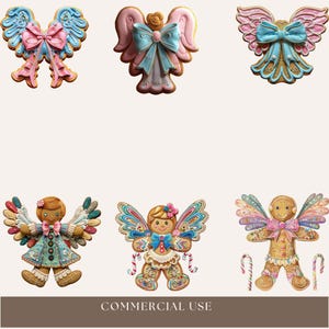 Christmas Angel Gingerbread Graphics, Angel Clipart, Transparent PNG ...