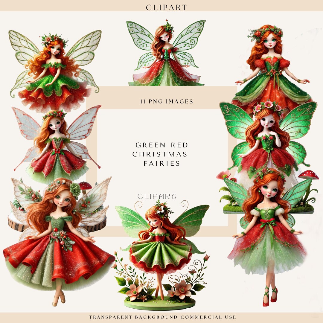 Christmas Fairy Clipart, Fairy Clipart, Fairy Tale Clipart, Christmas ...