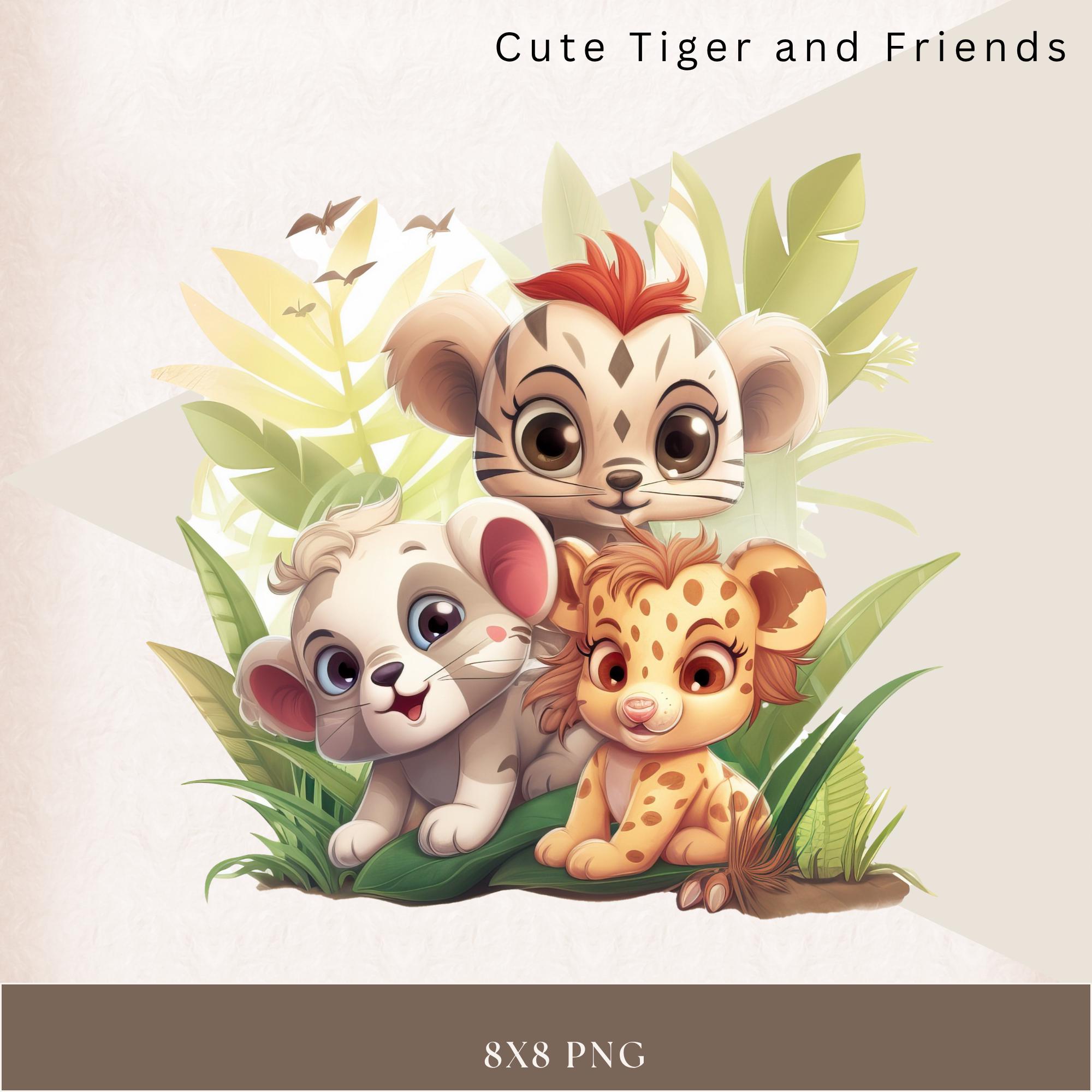 Baby Tiger Clipart, Commercial Use, Watercolor Clipart, Paper Crafts ...