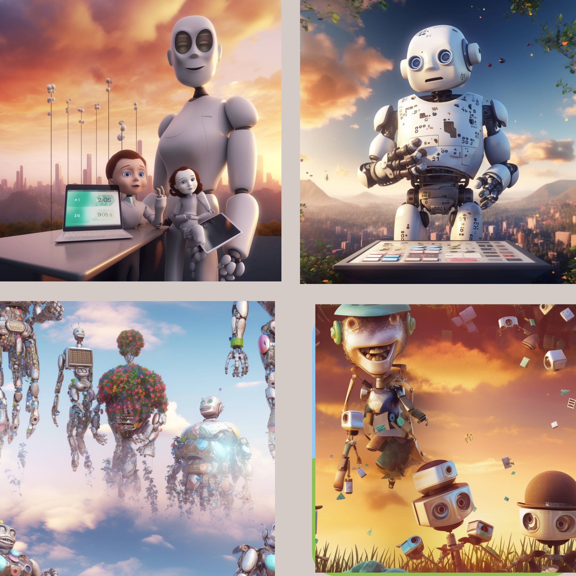 Robot Digital Papers Printable Papers Scrapbook Papers, Robot Scrapbook ...