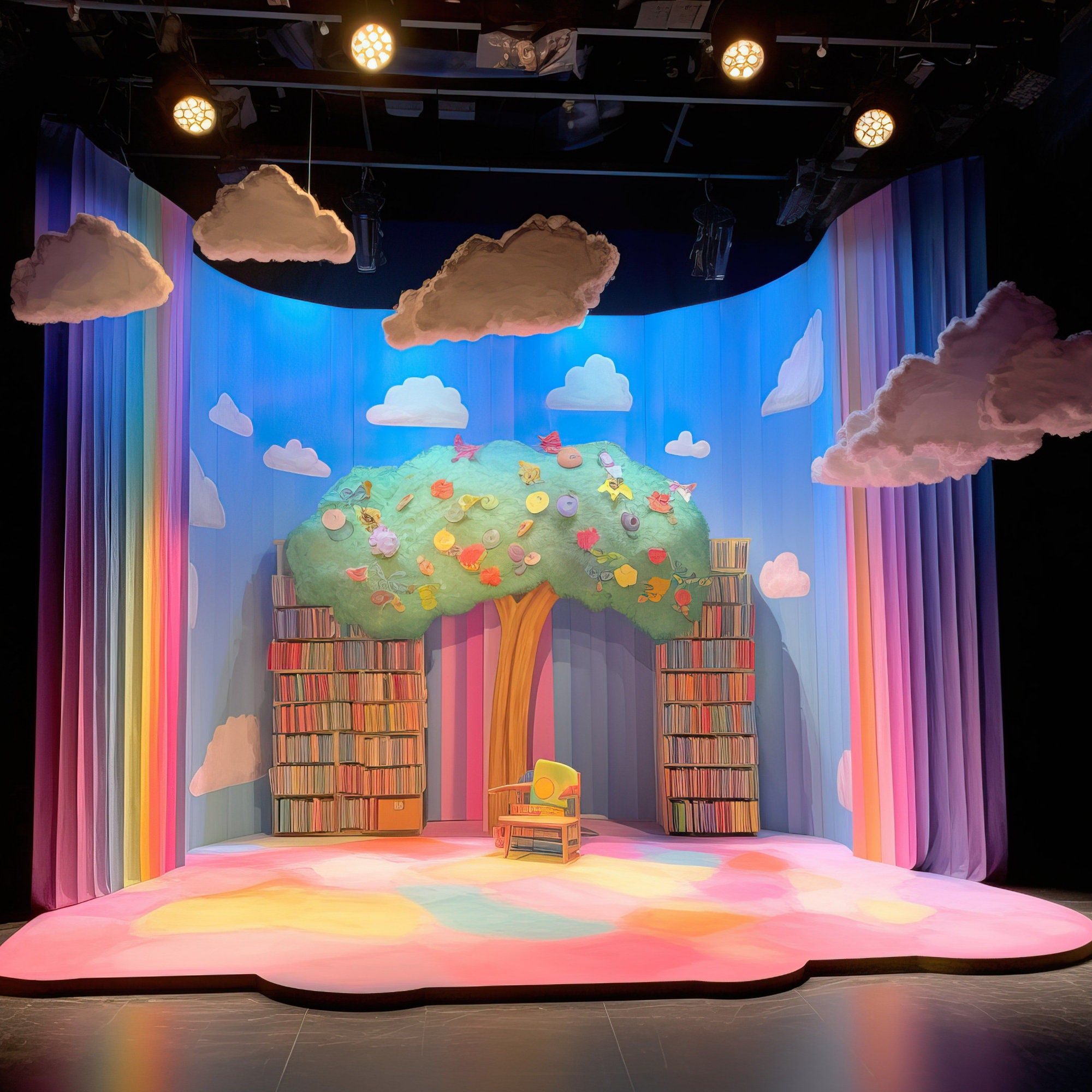 Digital Reading Background Backdrop, Studio Backdrops for Photographers ...