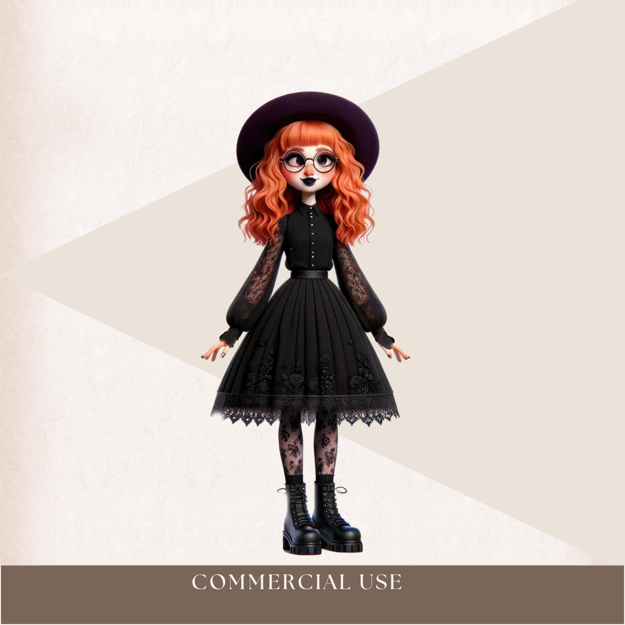 Goth Kids Clipart, Quirky Kids, Gothic Watercolor, Junk Journal ...