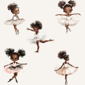 African American Ballerina, Ballerina Clipart, Watercolor Ballerina ...