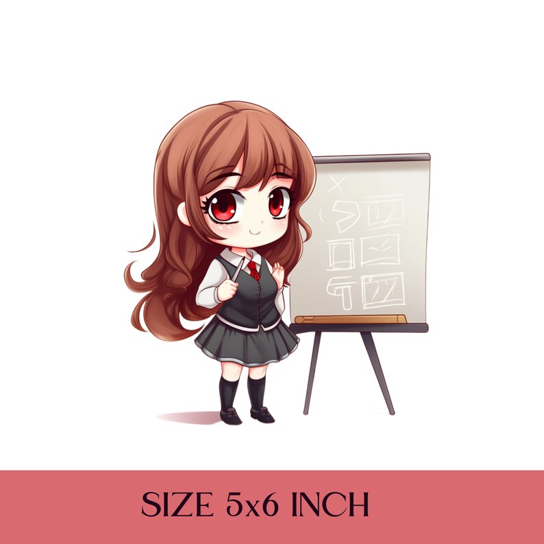 Chibi Cute Teacher Clipart Boy and Girl Back to School - Etsy
