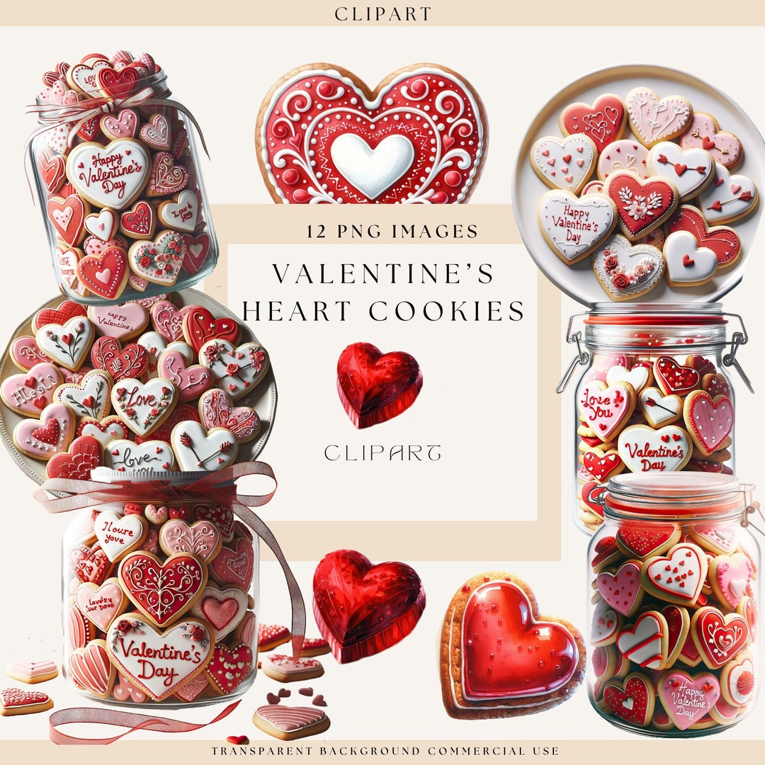 Valentines Day Clipart Heart Cookie, Cookie Design, Love Wedding ...