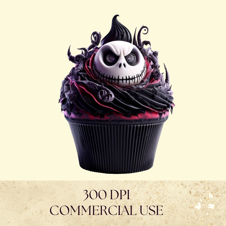 Scary Creepy Cupcake Clipart, Halloween Party Invitations, Creepy ...