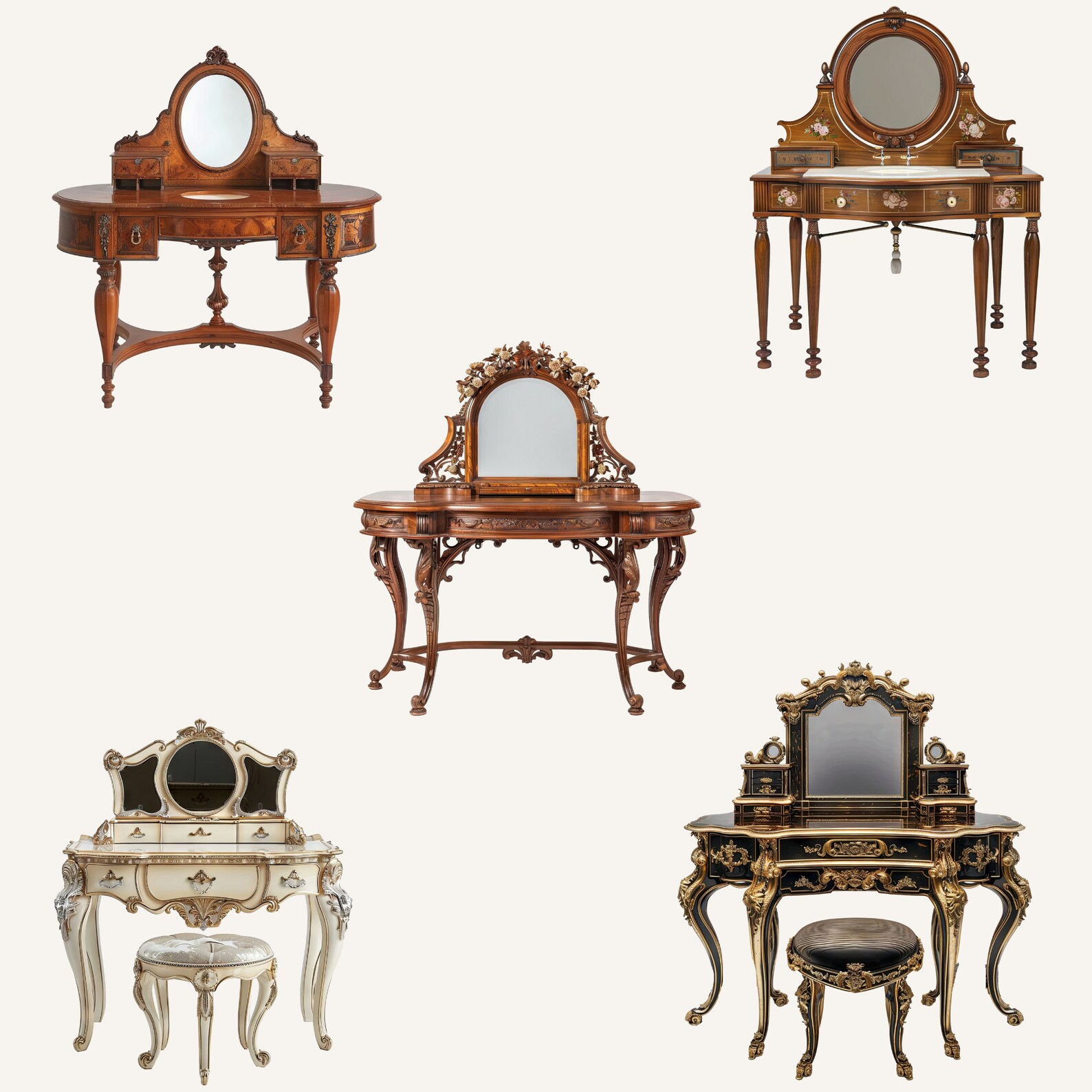 Victorian Vanities, Victorian Furniture Clipart, Antique Clipart ...