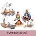 Family Camping Clipart, Fishing Camping in Tents, Travel Clip Art ...