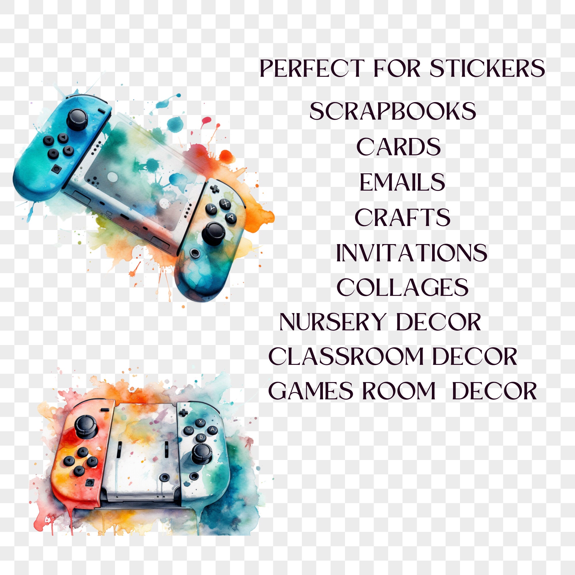 Gaming Clipart Handheld Gamer Clipart 300 DPI Transparent - Etsy