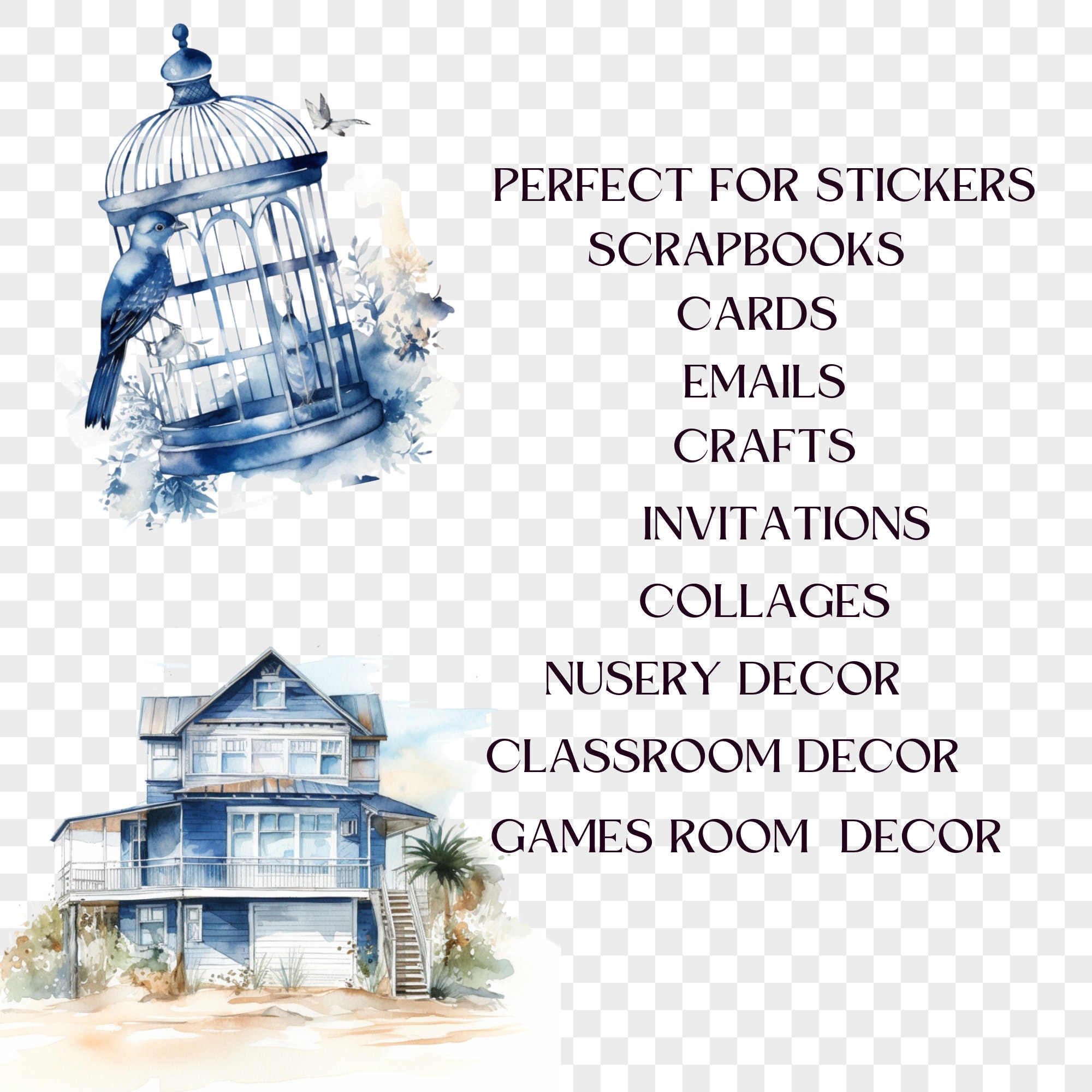 Nautical Watercolor Hamptons Style Clipart Lighthouse - Etsy