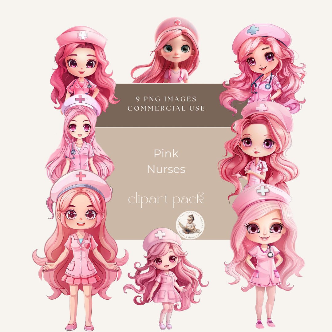 Nurse Clipart, Pink Nurse, Healthcare Clipart, Medical Clipart, Cancer ...