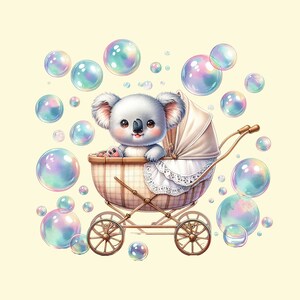 Cute Baby Koala Watercolor Clipart, Australian Zoo Animal Png, Baby ...