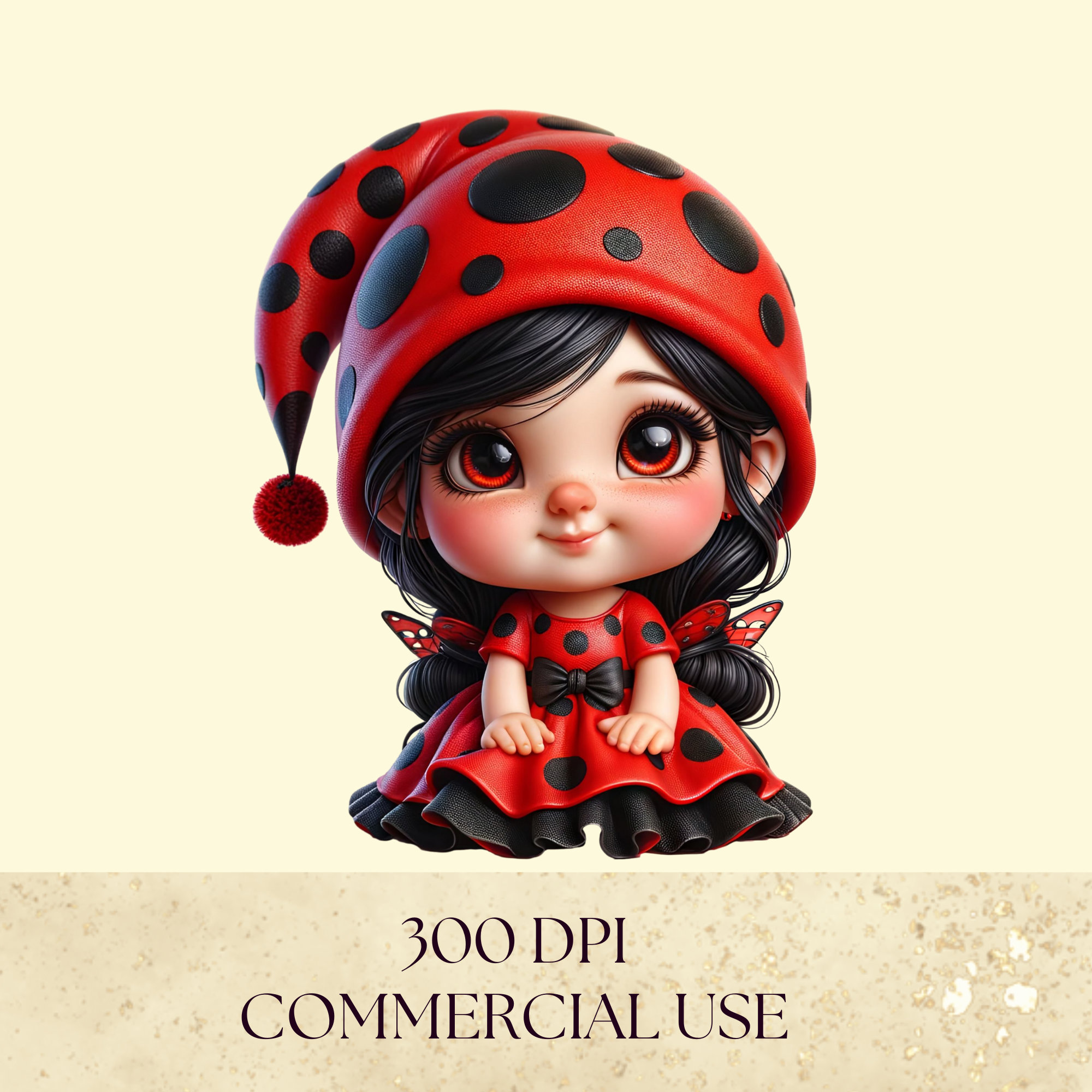 Ladybug Girl Clipart, Ladybug Clip Art, Love Bug Clipart, Cute Girl ...
