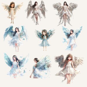 Watercolor Angels, Angel Clipart, Religious Clipart, Angel Graphics ...