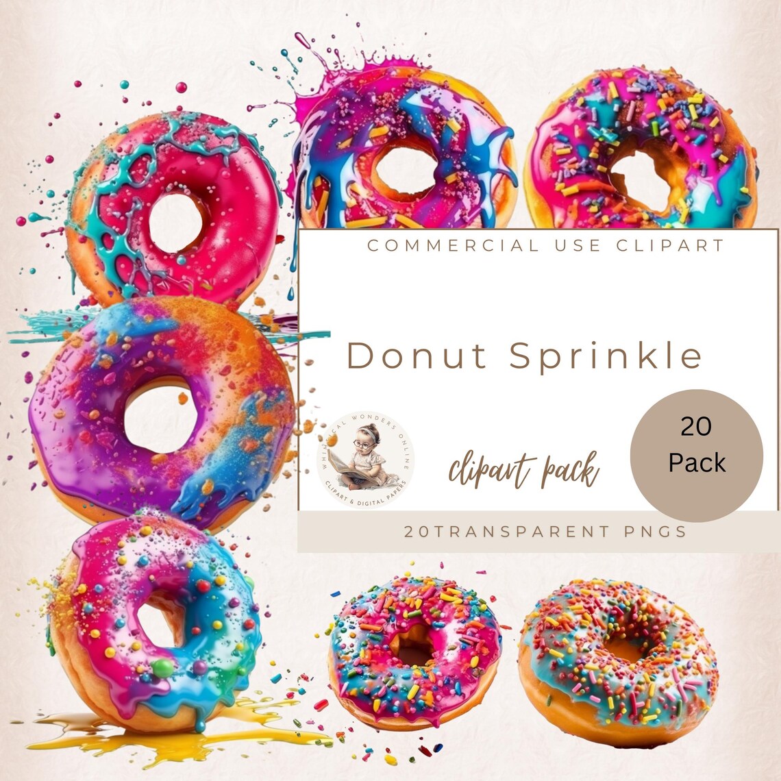 Donut Sprinkles, Vibrant Color Donuts, Blue & Pink Donuts, Sweets ...