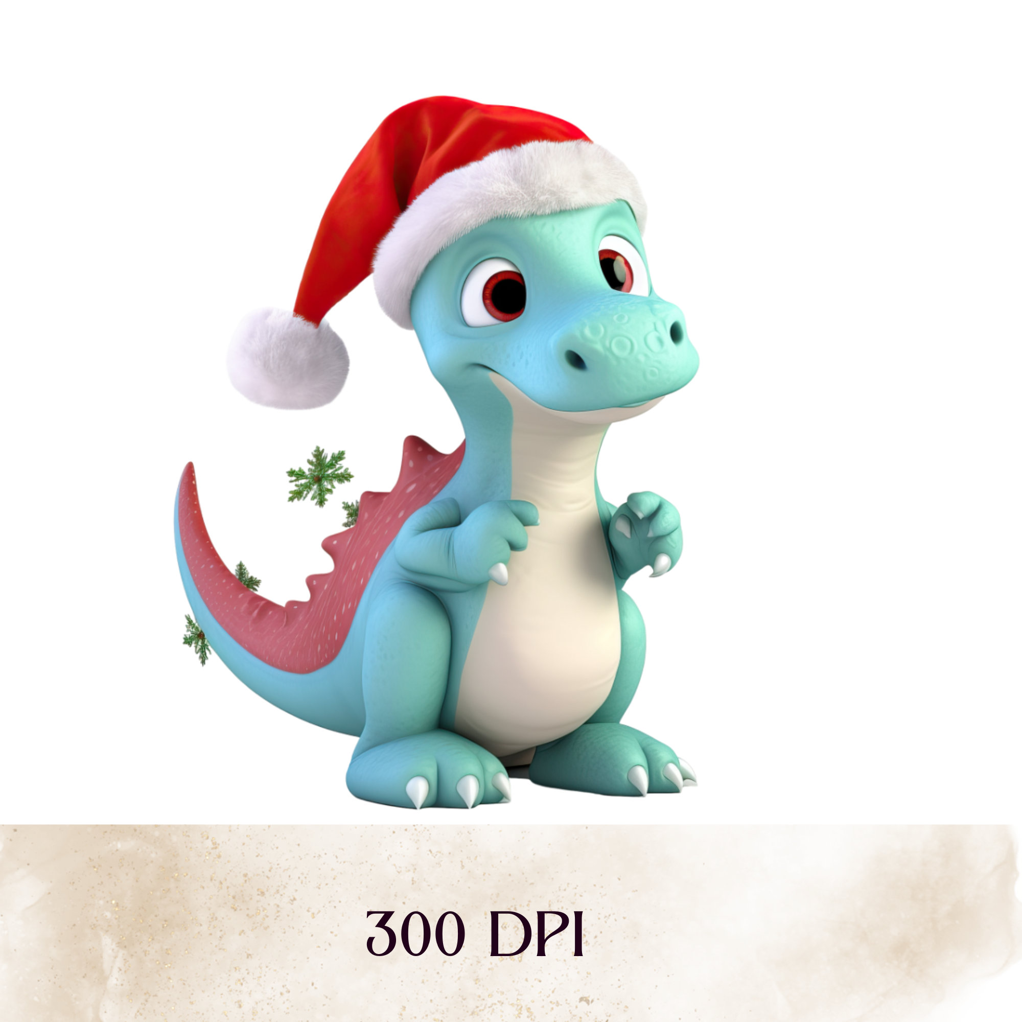 Cute Christmas Dinosaur Clipart, Dinosaur PNG, Festive Clipart ...