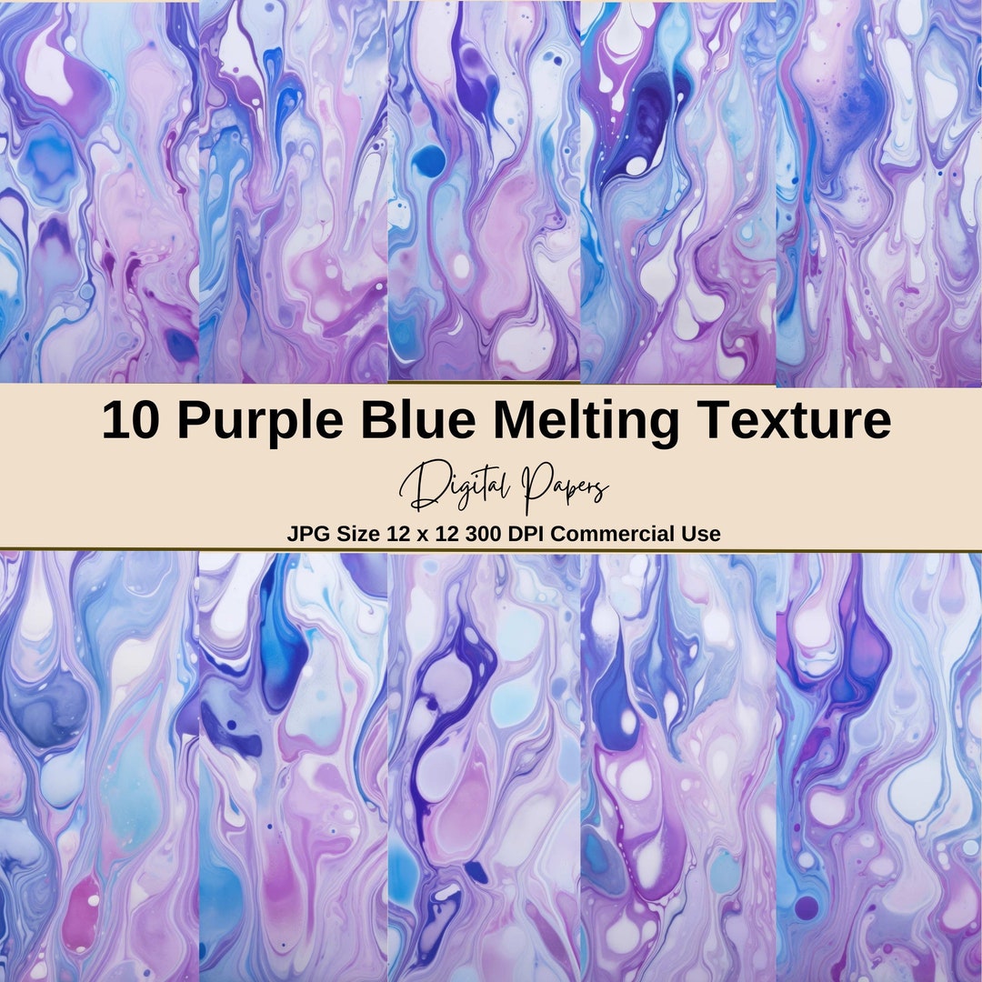 Purple Blue Melting Texture Digital Pages, Background Textures, Pastel ...
