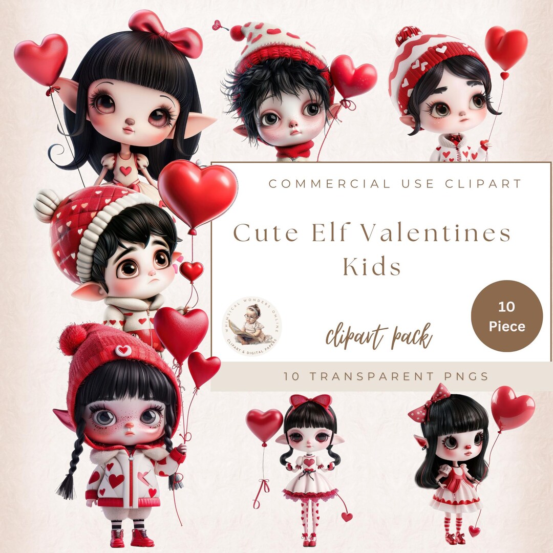 Cute Little Elf Valentines Kids, Valantines Clipart, Romantic Clipart ...