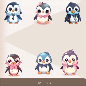 Cute Penguin Clipart Boy and Girl Penguin Clipart, Commercial Clipart ...