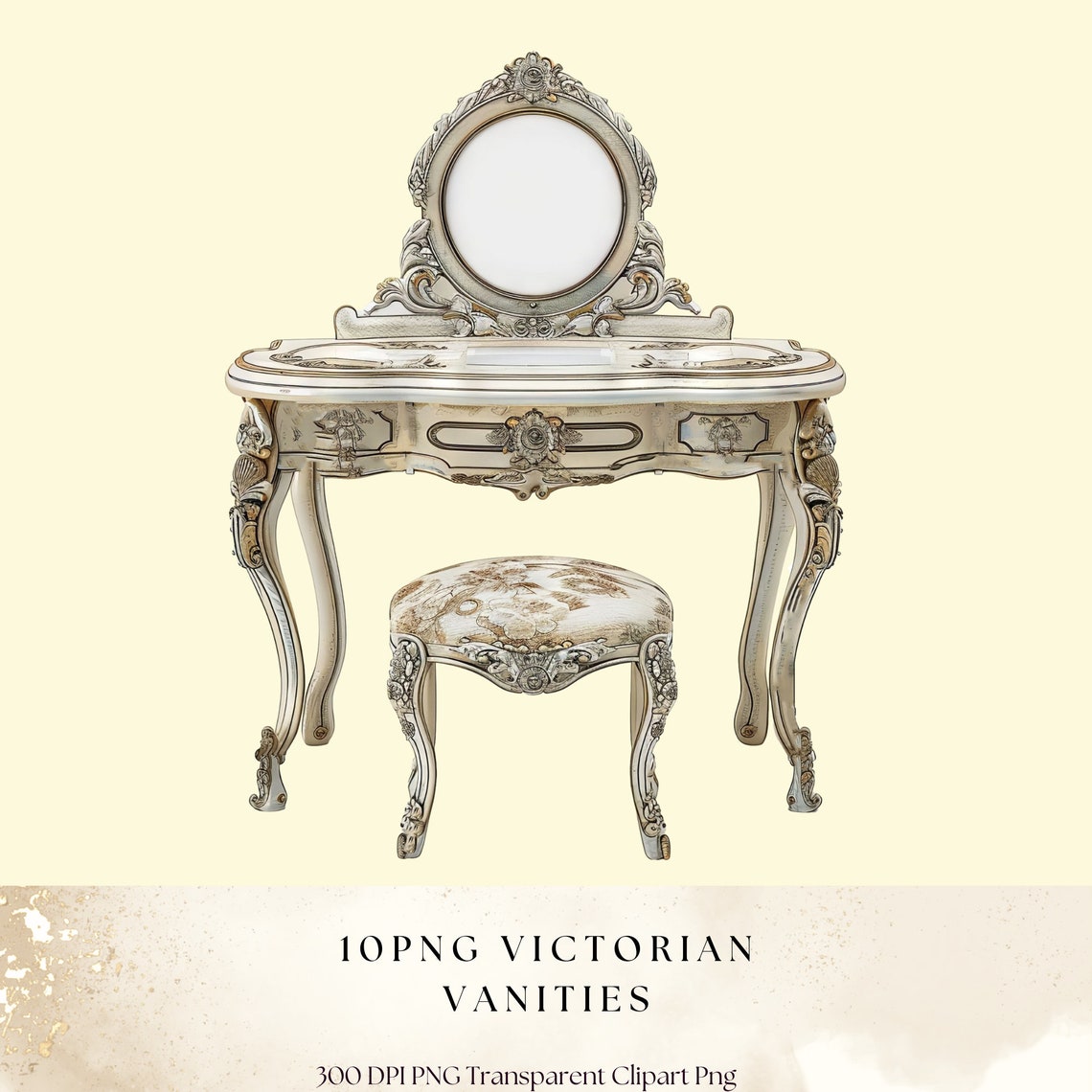 Victorian Vanities, Victorian Furniture Clipart, Antique Clipart ...
