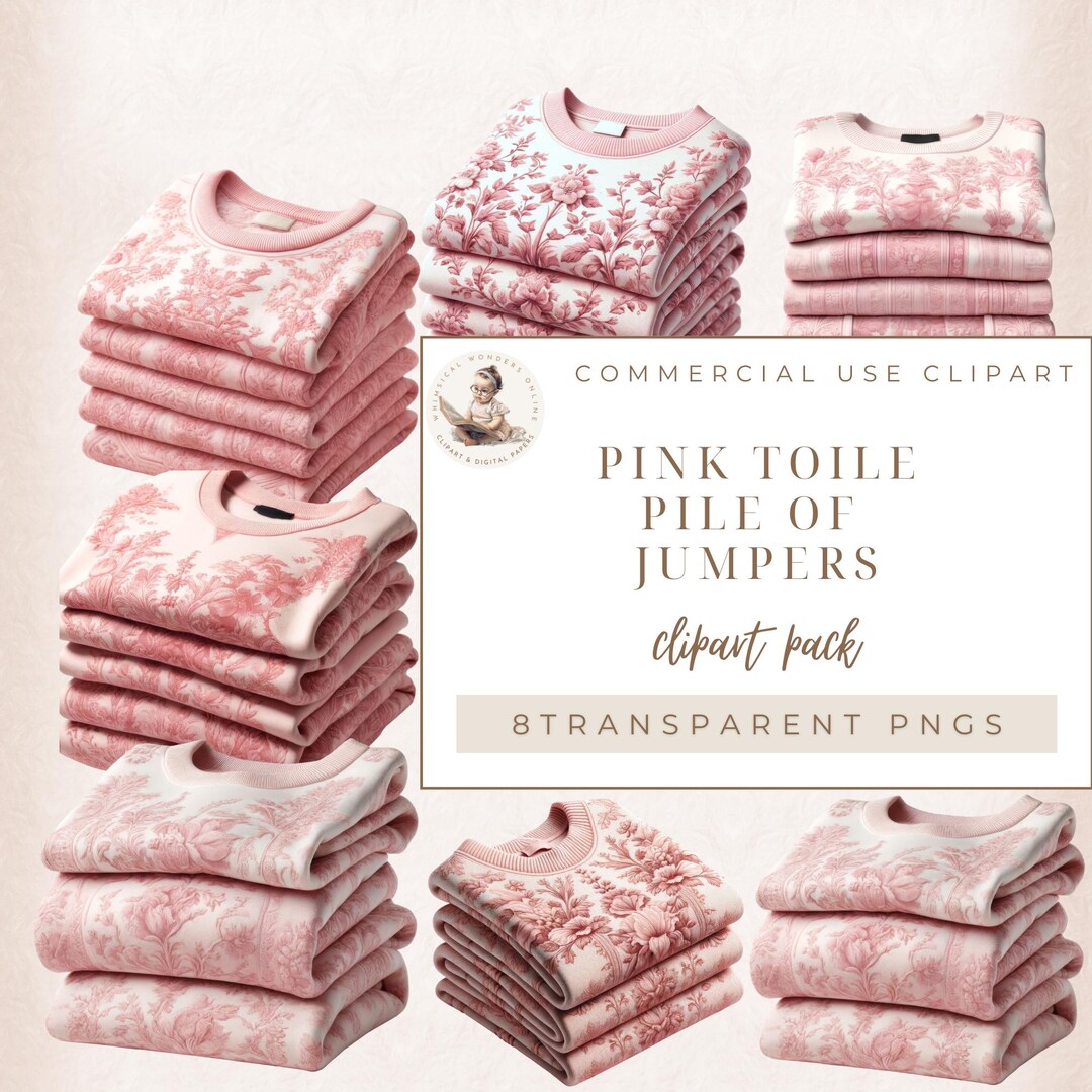 Pink Toile Clipart, Blue Toile De Jouy, Winter Seaters, Toile Jumpers ...