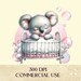 Cute Baby Koala Watercolor Clipart, Australian Zoo Animal Png, Baby ...