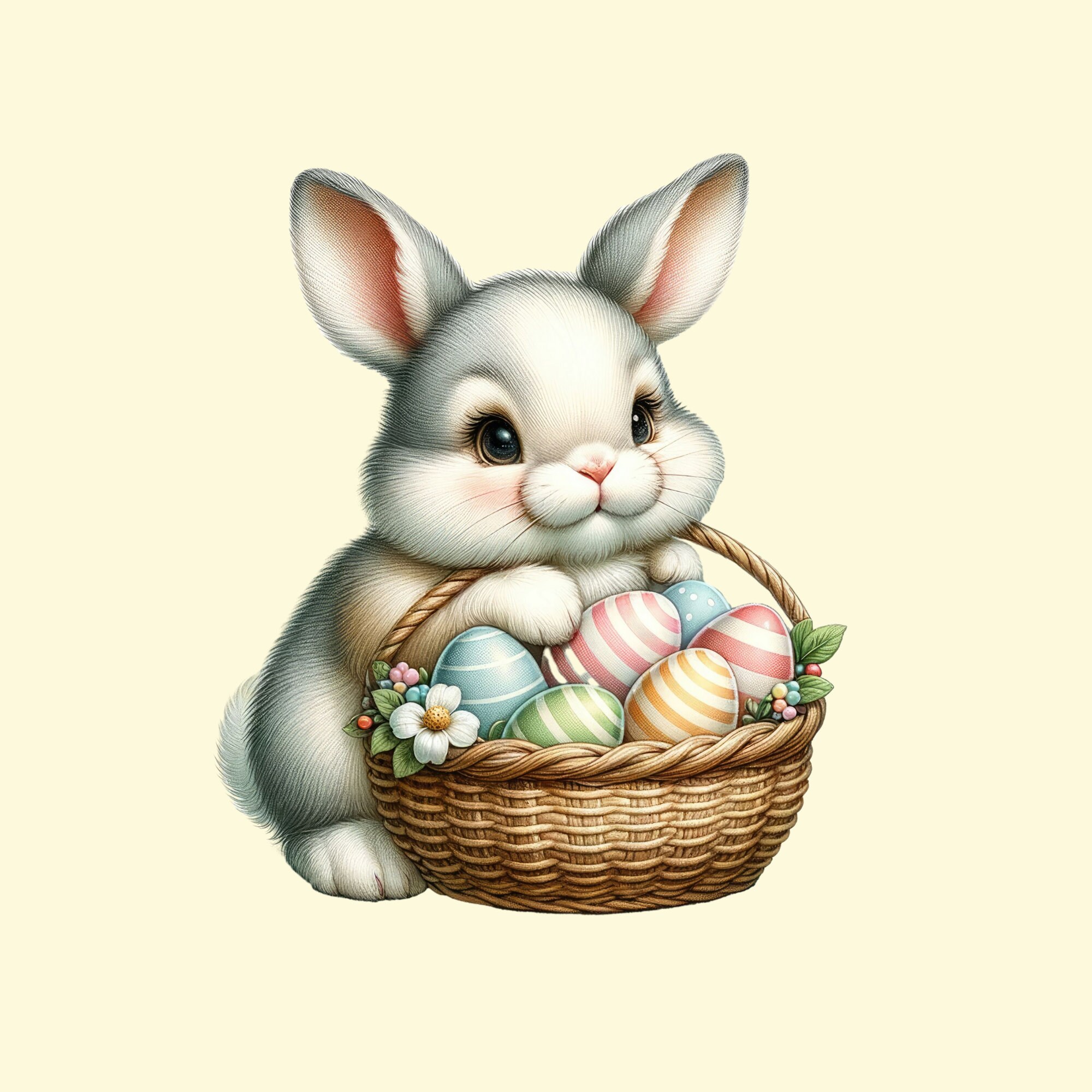 Easter Bunny Clipart, Baby Clipart, Cute Baby Animals, Nursery Art ...