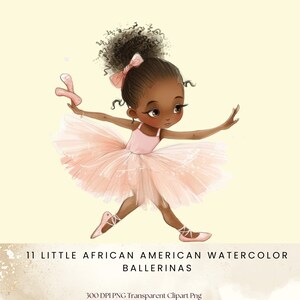 African American Ballerina, Ballerina Clipart, Watercolor Ballerina ...