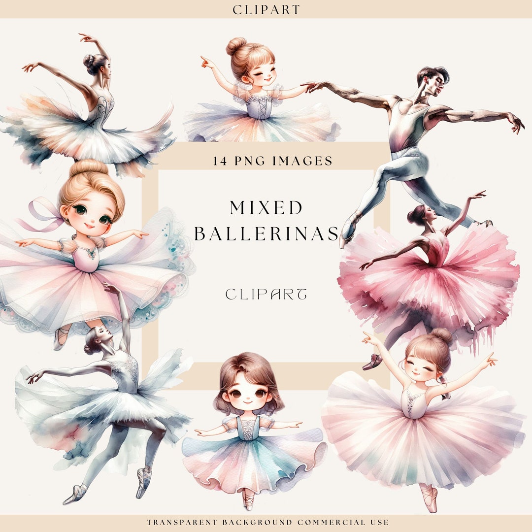Ballet Clipart, Girl Clipart, Ballerina Baby Girl, Chic Ballet ...