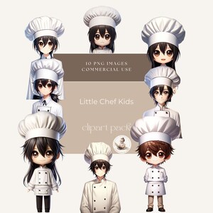 Little Chef Clipart, Watercolor Clipart, Kids Cooking Clipart, Clipart ...
