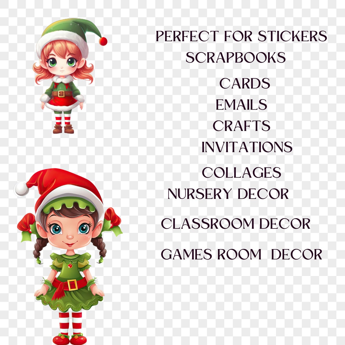 Christmas Elf Clipart, Winter Clipart, Winter Holidays, Christmas ...