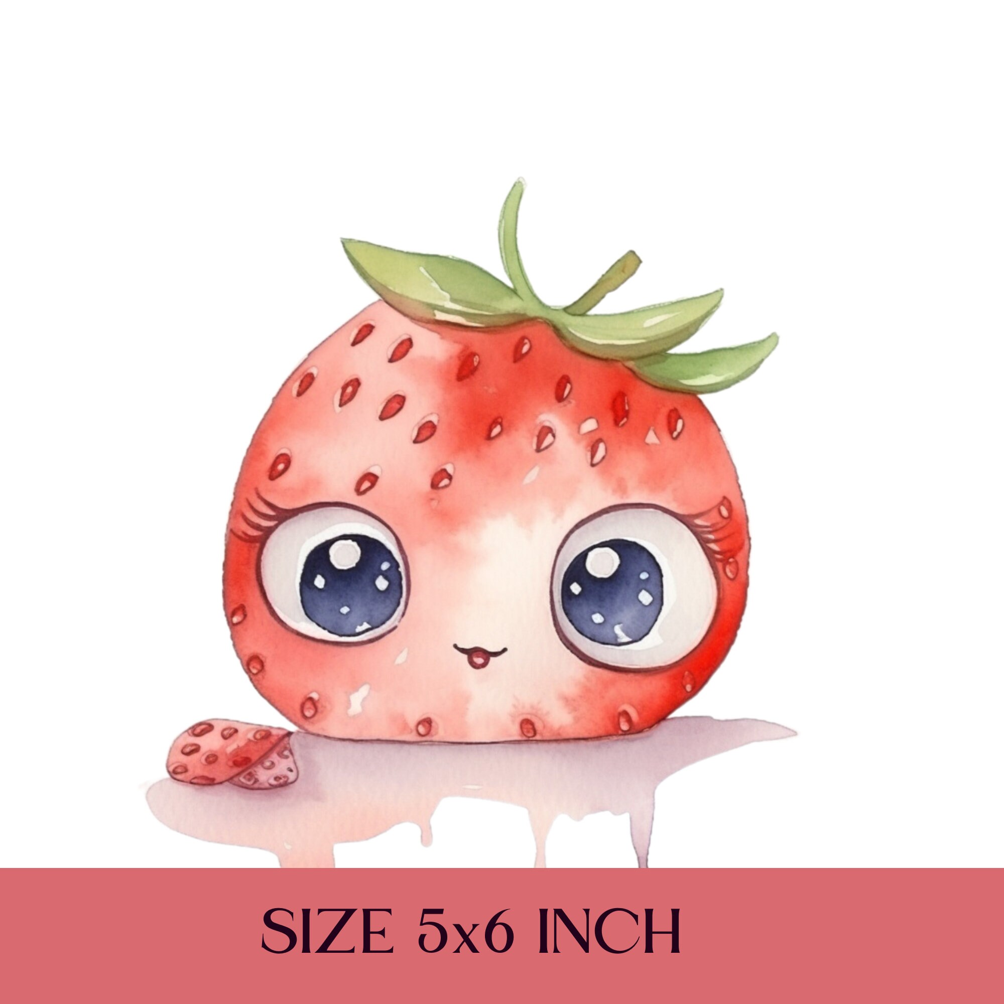 Strawberries Clipart Pack Cute Strawberry Clip Art - Etsy